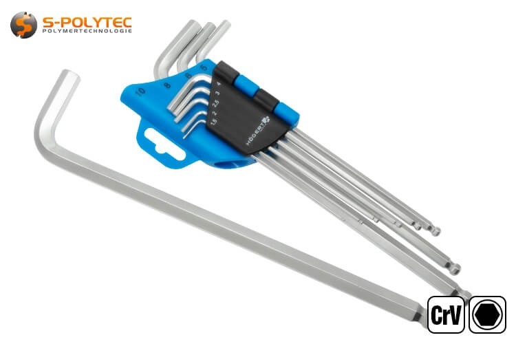 Inbussleutel set extra lang (9 stuks)